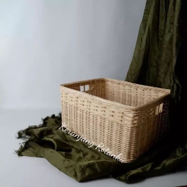 Keranjang Rotan Kotak - besar | Lazada Indonesia