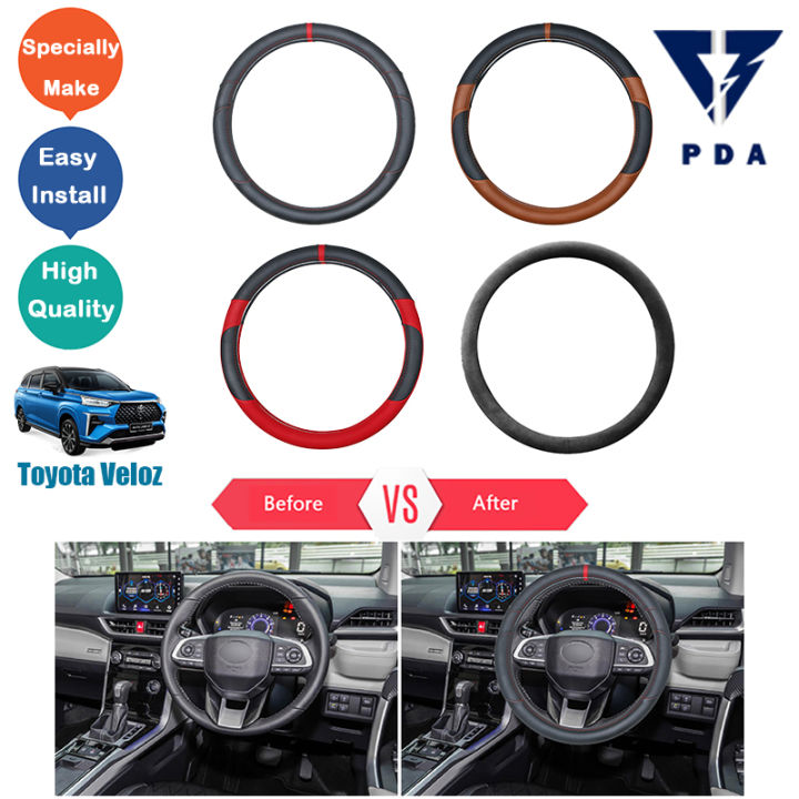 Toyota Veloz W101 2022 2023 Leather Car Steering Wheel Cover | Lazada PH