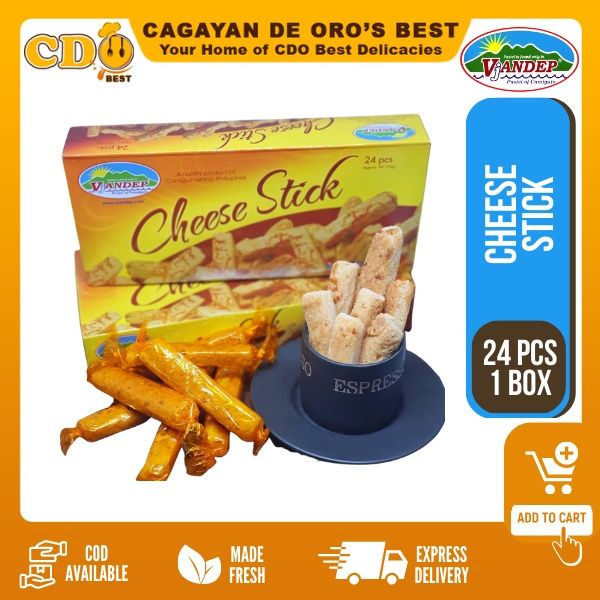 CDO Vjandep Cheese Sticks 24pcs/ Box Snacks Sweets Candies Bread Pastries Delicacies Cagayan de ...