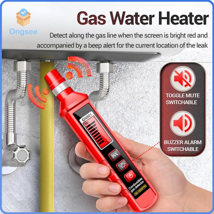 ปากกาเครื่องทดสอบก๊าซอุปกรณ์ทดสอบการรั่วไหลก๊าซ Ongsee มีสัญญาณเตือนและ ...
