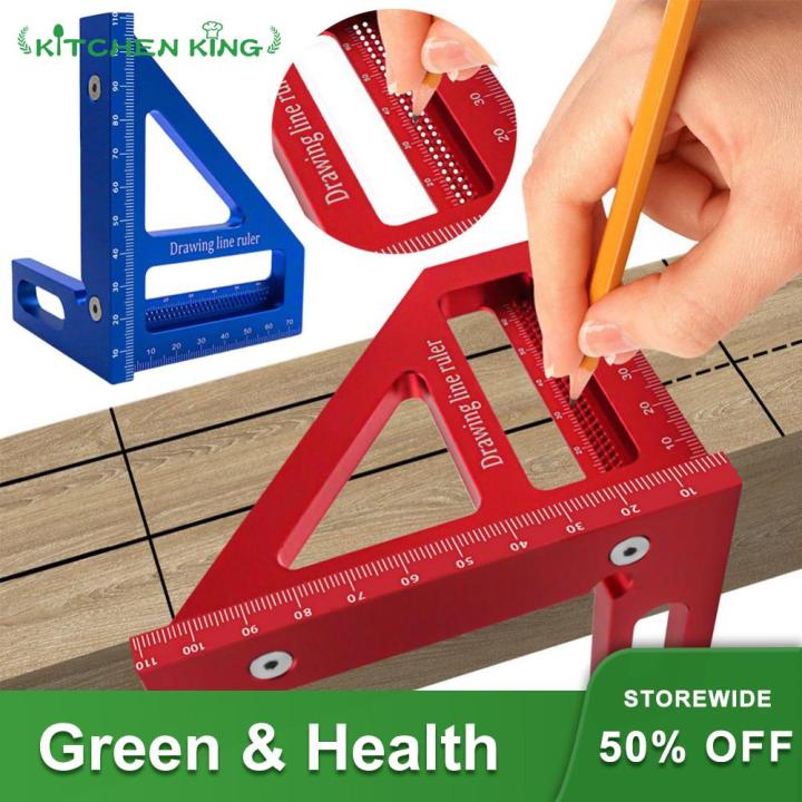 Woodworking Square Protractor High Precision Miter Triangular Ruler 3D ...