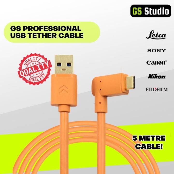 GS Professional 5m USB Tether Cable to Connect Transfer Data to PC and ...