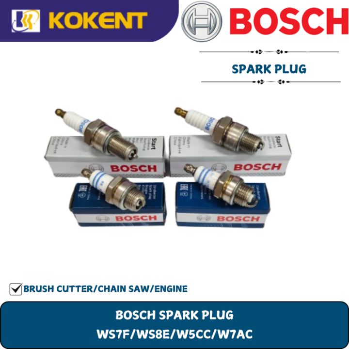 BOSCH SPARK PLUG WS7F/WS8E/W5CC/W7AC FOR BRUSH CUTTER/CHAIN SAW/ENGINE ...