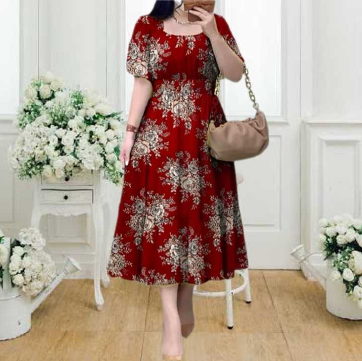 Syifa Gallery Dres Laura/Daster Fuji Korean Style/Dres Airflow Kekinian ...