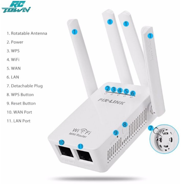 Hot sale🥇Wr09 Network Repeater Four Antenna Signal Amplifier 300m ...