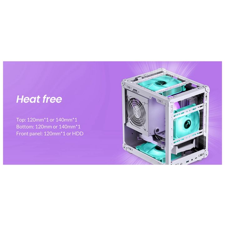 C6 MATX Mini ITX Case PC Case Portable Desktop Mesh Chassis Computer PC ...