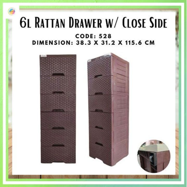 RATTAN DRAWER CLOSE SIDE / 6 LAYER / 5 LAYER / 4 LAYER / DRAWER ...