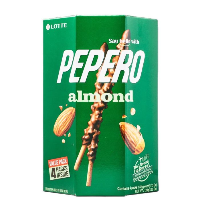 Korea Lotte Pepero Almond Value Pack (4 x 32g) - 128g | Lazada PH
