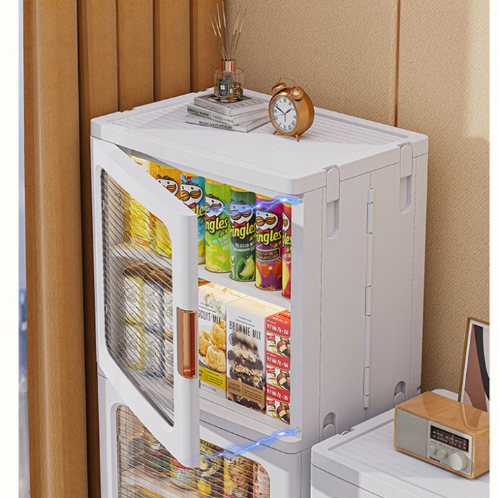 Folding storage cabinet for living room kitchen and more | Lazada PH