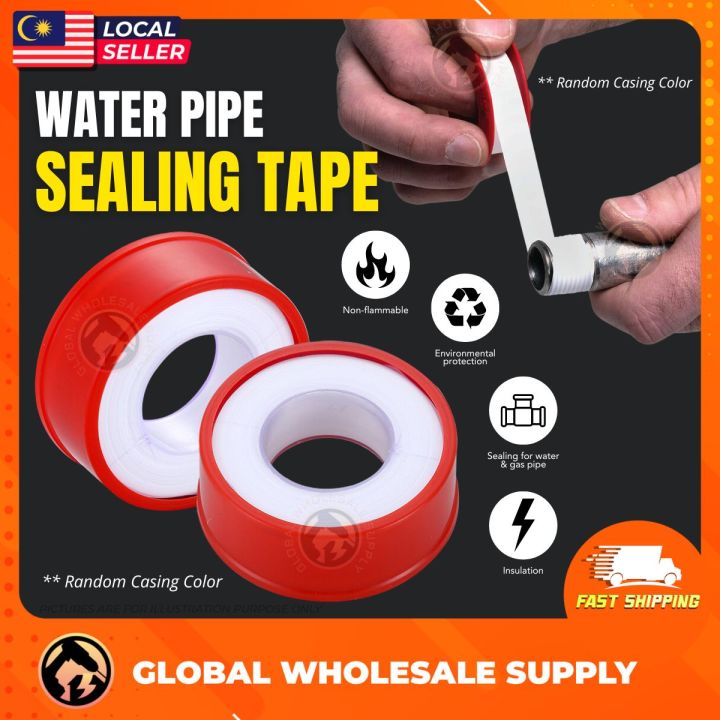 7.5 MTR PTFE Thread Seal Water Tape Pipe Tape Paip Tape Putih Plumbing Water Hose Pipe Sealant ...