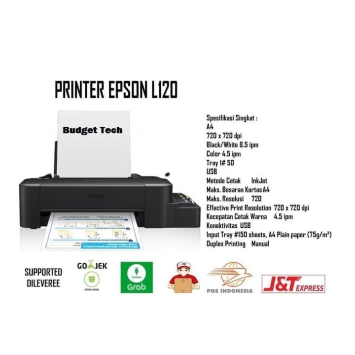 Epson L120 Printer - Hitam [Print Only] | Lazada Indonesia
