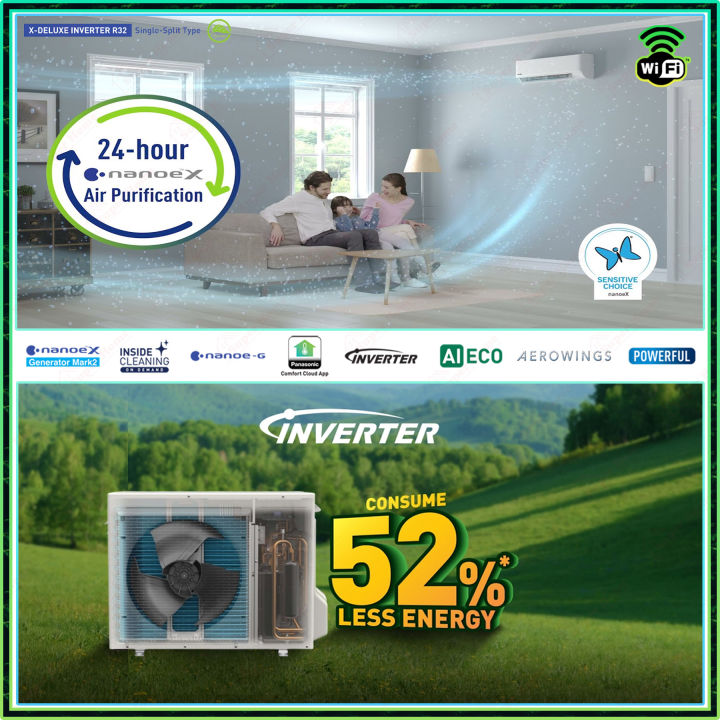 Panasonic 1.5hp Inverter Air Conditioner XU (Humidity Sensor) / KU ...