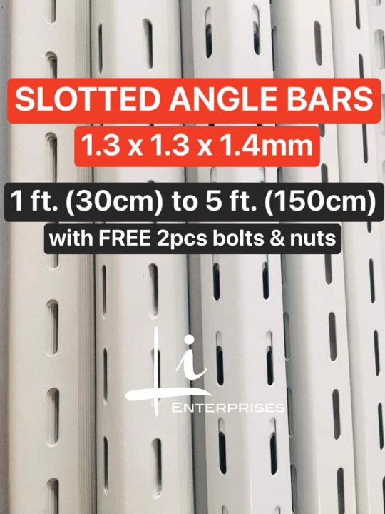 ON SALE‼️ SLOTTED ANGLE BARS with FREE BOLTS and NUTS - 1.4 inches x 1. ...
