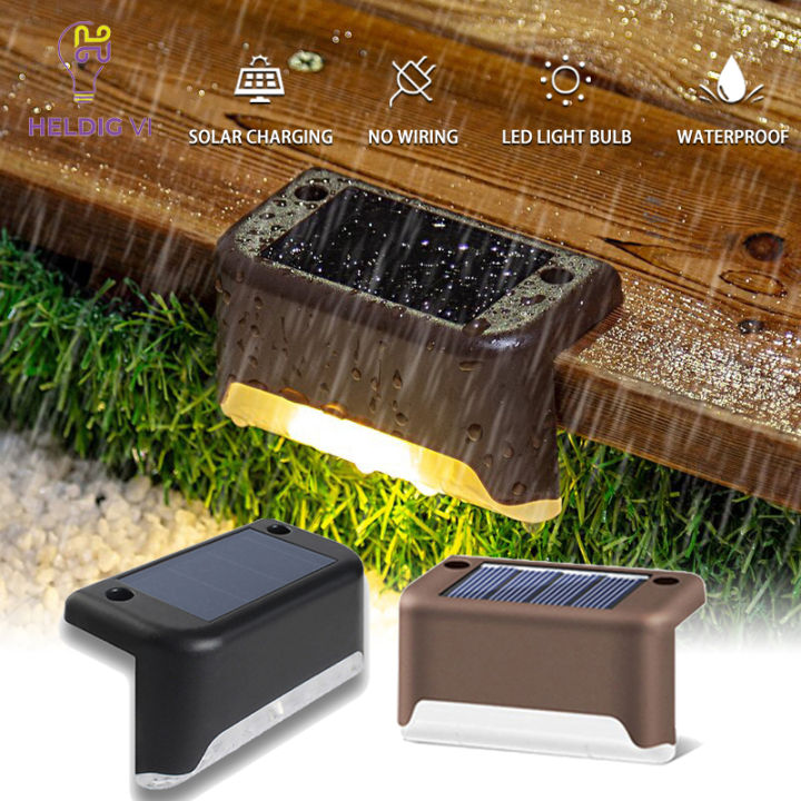 Solar Stair Lamp Outdoor Waterproof Garden Pathway Light LED Solar Step ...