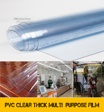 PVC Clear Film Thick Multi-purpose Plastic Cover Shield Sold per Yard ...