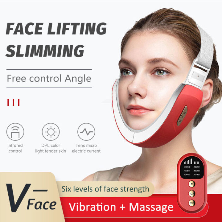 [READY STOCK] ORIGINAL Face V-Line Up Lift Belt Machine Red Blue LED ...