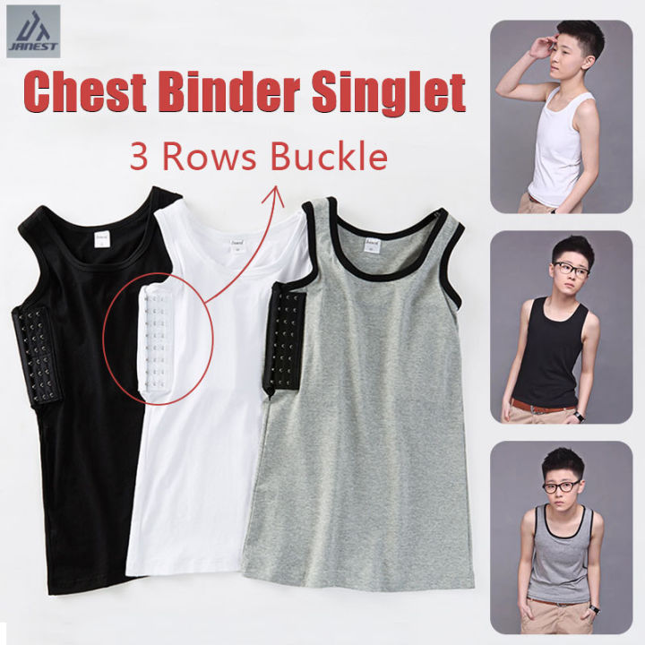 Chest binder 360 degree full bandage 3-Rows Buckle long-style ...