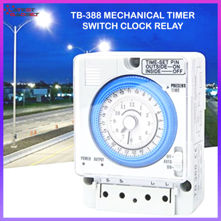 Mechanical Timer Switch Clock Relay AC220V 10A 15 minutes 24 hours ...