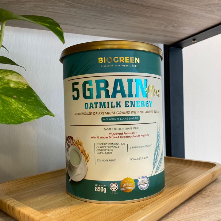 Biogreen 5 Grain Plus Oatmilk Energy 850g | Lazada