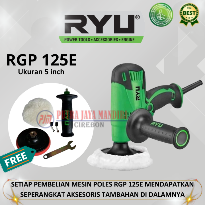 Tekiro Ryu Polisher / Mesin Poles Body Mobil Motor 5" with Control Speed - RGP125E | Lazada ...