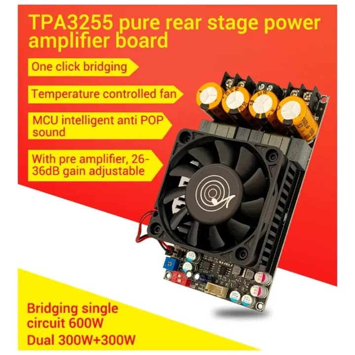 ZK-3002 Pure Rear Digital Amplifier Board High Power TPA3255 Stereo ...