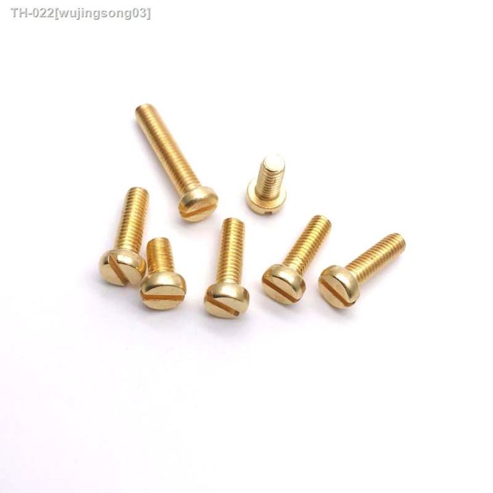 ↂ DIN84 Brass Cheese Head Slotted Screw M0.8 M1 M1.2 M1.4 M1.6 M2 M2.5 M3 M3.5 M4 M5 | Lazada.co.th