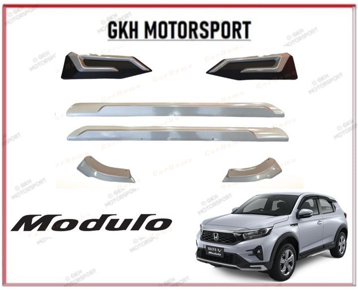 HONDA WRV WR-V 2023 2024 MDL MODULO BODYKIT SILVER FRONT SKIRT SIDE ...
