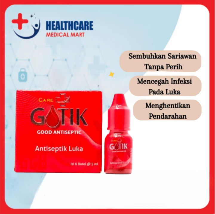 GOTIK- Good Antiseptik 5ml Obat Sariawan dan luka - Box Isi 6pcs ...