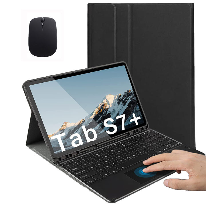 Backlit TouchPad Keyboard Case with Mouse for Tab S9 Plus 2023, Tab S8 ...