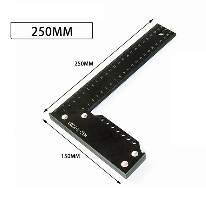 HOMETOOL 150mm-250mm L-Type Square Ruler Measuring Marking Woodworking ...