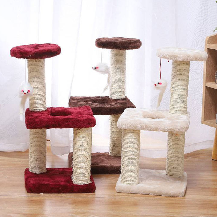 Cat Tree F Cat Tower Natural Sisal Scratching Posts Climbing Playing ...