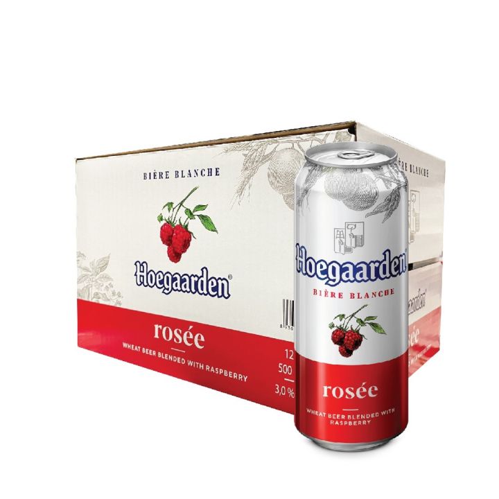 Hoegaarden Rosee Wheat Beer with Raspberry 500ml x 12 cans (BBD Aug ...