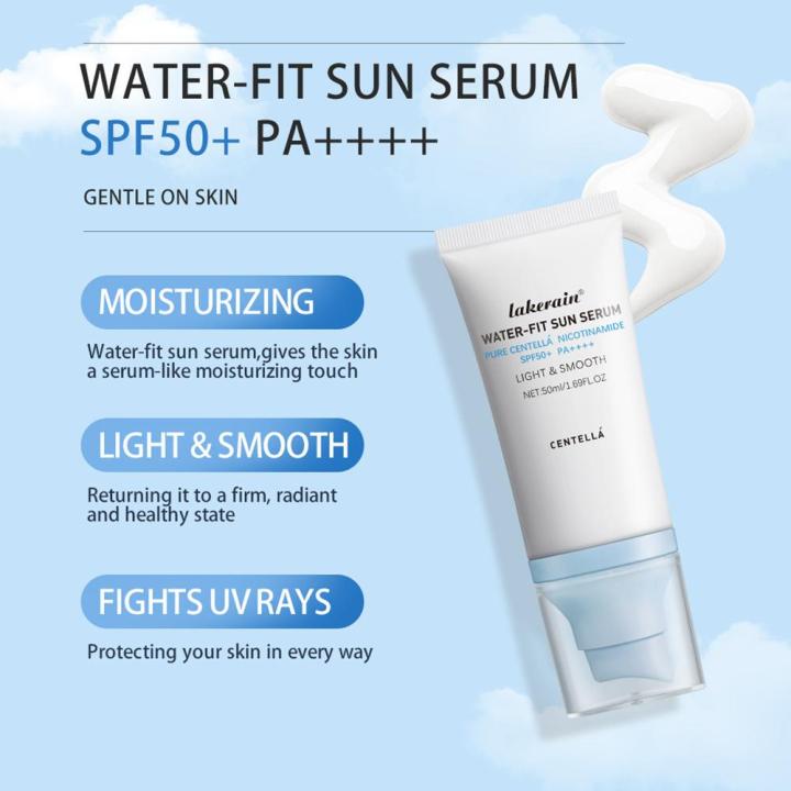 Lakerain Centella Asiatica Sunscreen SPF50+ PA++++ Water-Fit Tone-up ...