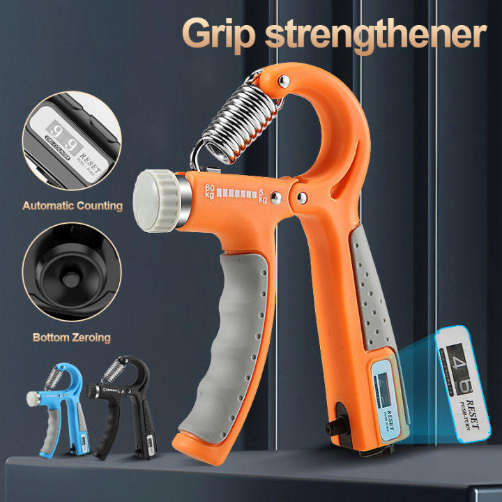 Hand Gripper 5-60Kg Handle Grip Countable R-Shape Adjustable Grip ...