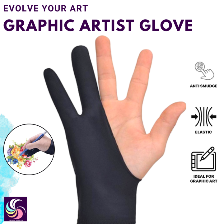 Artist Glove for Drawing Tablet Left/Right Handed , iPad (Smudge Guard ...