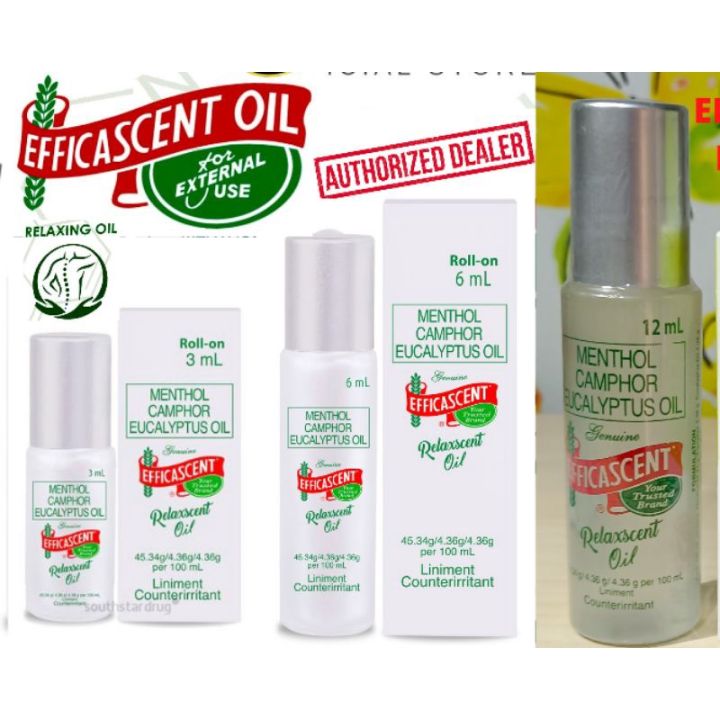 EFFICASCENT relaxscent oil Roll-on 3mL,6mL,12mL | Lazada PH
