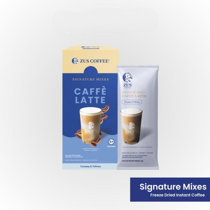 ORIGINAL Zus Coffee Signature Mixes Coffee Kopi - Caffè Latte - 5's ...