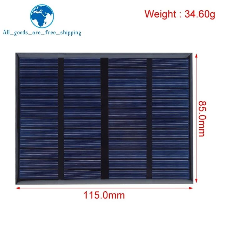12v 1.3w 108ma Mini Solar Panel Standard Epoxy Polycrystalline Silicon ...