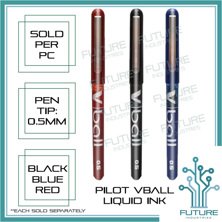 Ballpen PILOT V Ball VBall BL-VB5 Pure Liquid Ink Rolling Ball Stick ...