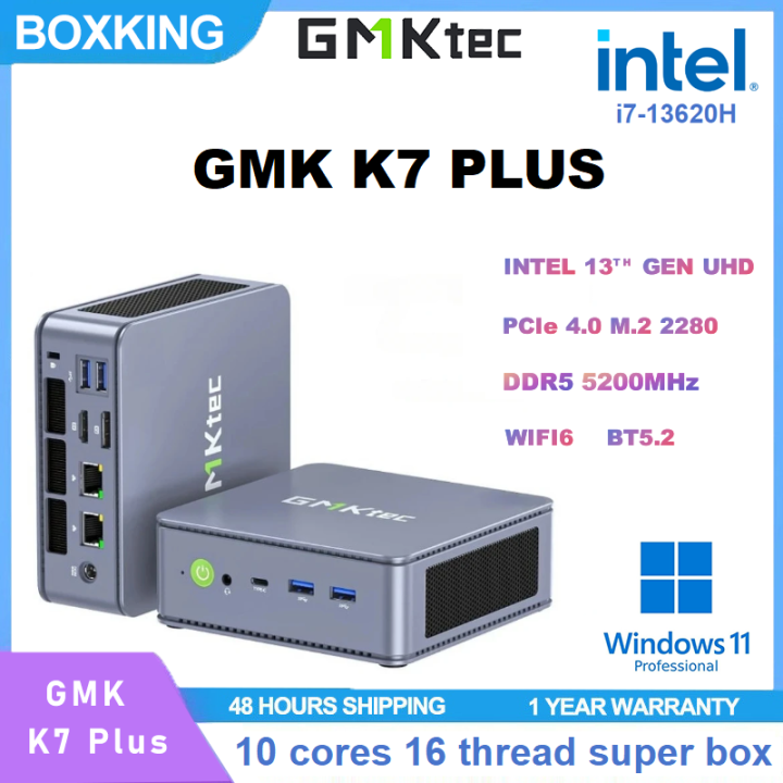 GMK K7 Plus Intel i7-13620H Mini PC 10-core 16-thread 32GB DDR5 1TB SSD Gaming Desktop Computer ...