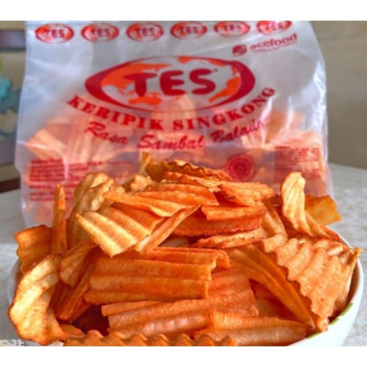 snack kiloan kripik singkong tes balado / jajanan / cemilan / makanan ...