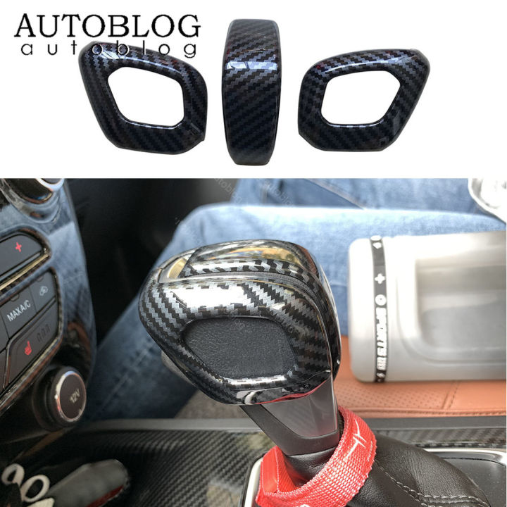 3pc Carbon Fiber Color Gear Shift Knob Decorator Cover Fit for Ford ...