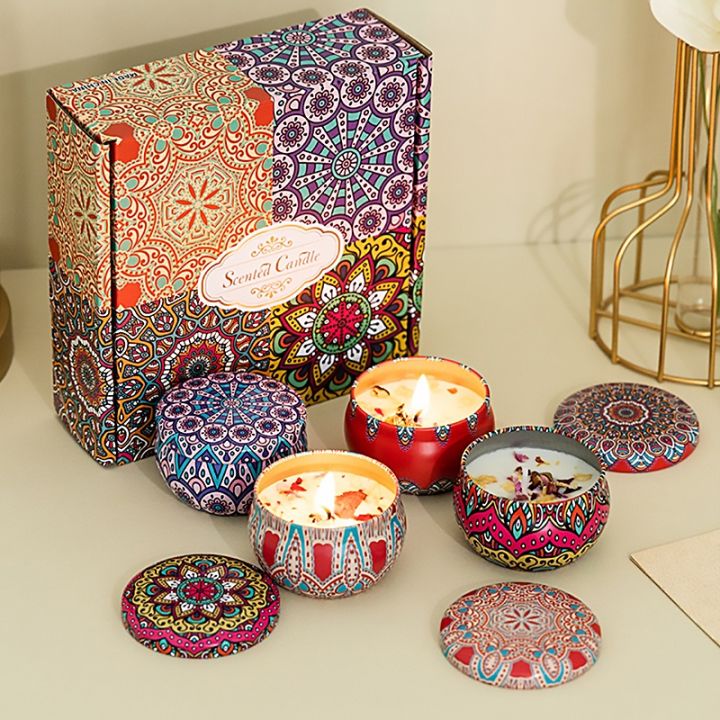🔥 RELAXING 🔥 Tin Box Scented Candles Natural Fresh Home Fragrance Soy ...
