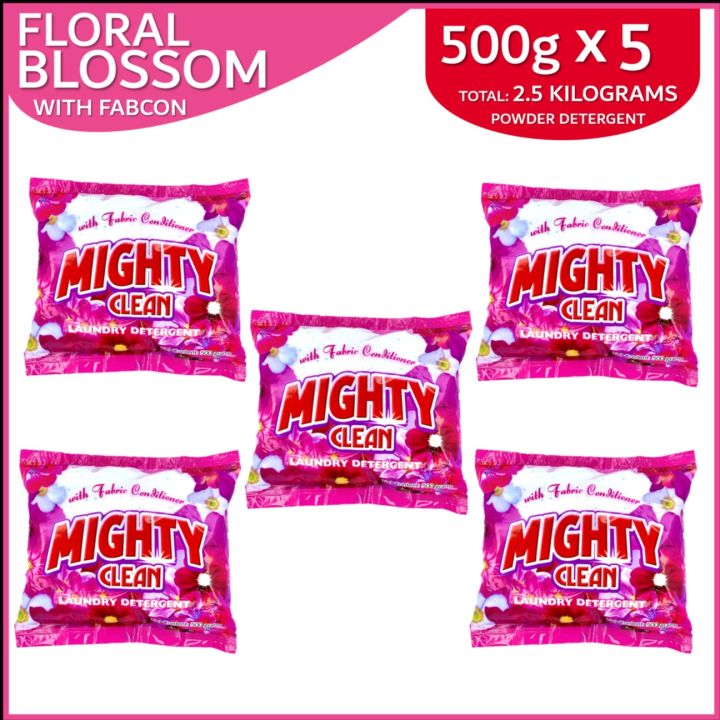 Mighty Clean Detergent Powder Floral Blossom - 2.5kgs - Powder (Pink ...