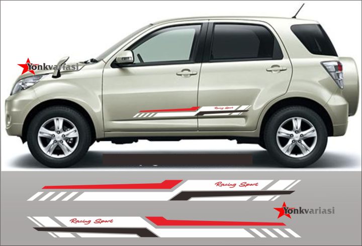 Catting Stiker Lis Striping Mobil Terios Rush Ayla Agya Avanza ...