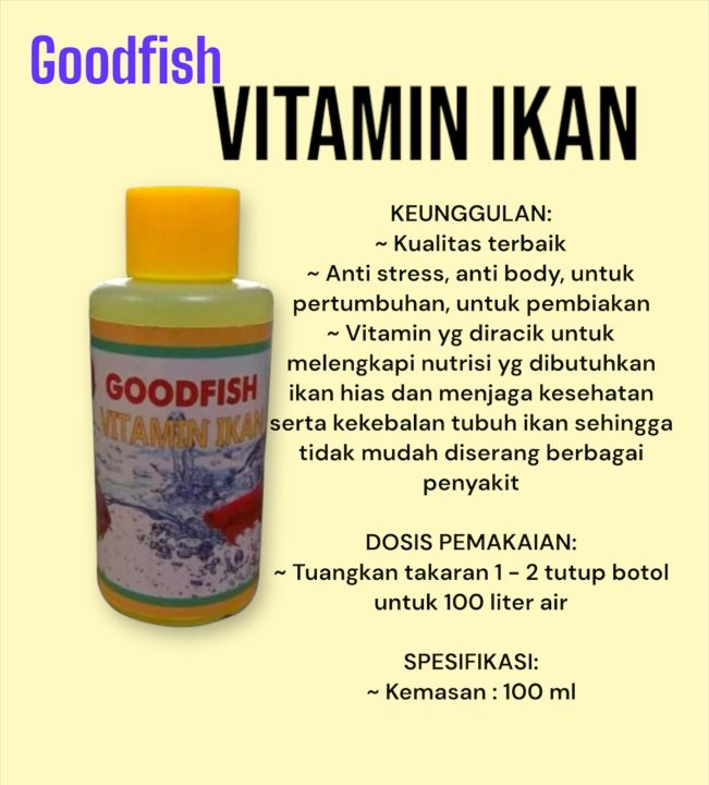 Goodfish 100 ml Vitamin Ikan Fish Life Vitamin Discus vitamin ikan hias ...