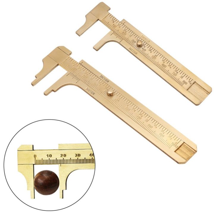 XIUZH036 Double Scale Caliper Brass Sliding Pocket Sliding Gauge 80 ...