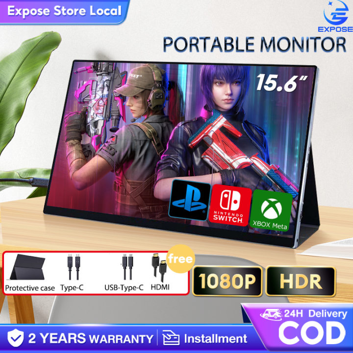 Portable monitor computer 15.6 inch 75Hz Nintendo switch 1080p gaming ...