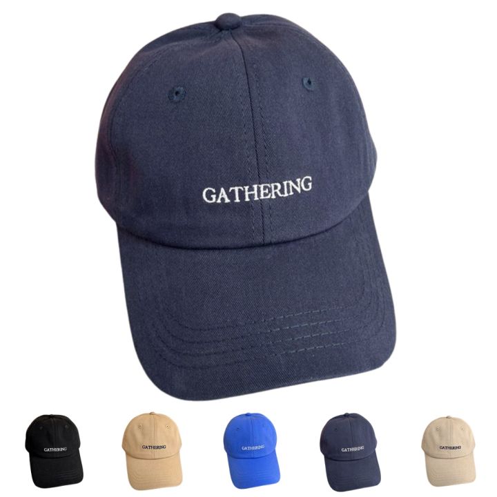 หมวกแก๊ป ทันสมัยด้วยการปัก "GATHERING" สไตล์เกาหลี มีให้เลือกหลากสี ใส่ ...