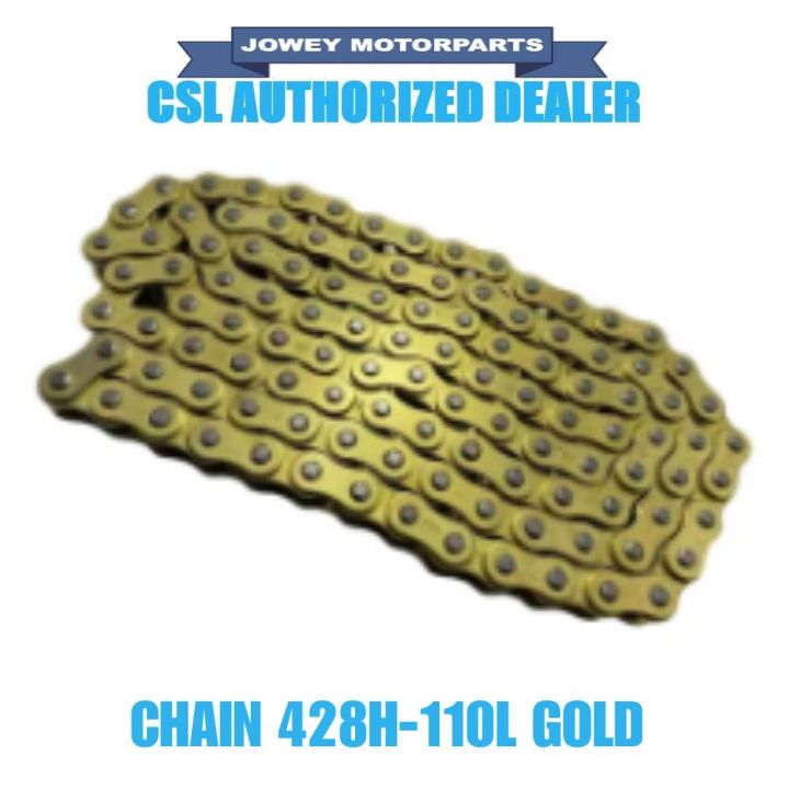 CSL CHAIN 428H-110L/428H-120L/428H-130L （GOLD） JAPAN QUALITY | Lazada PH